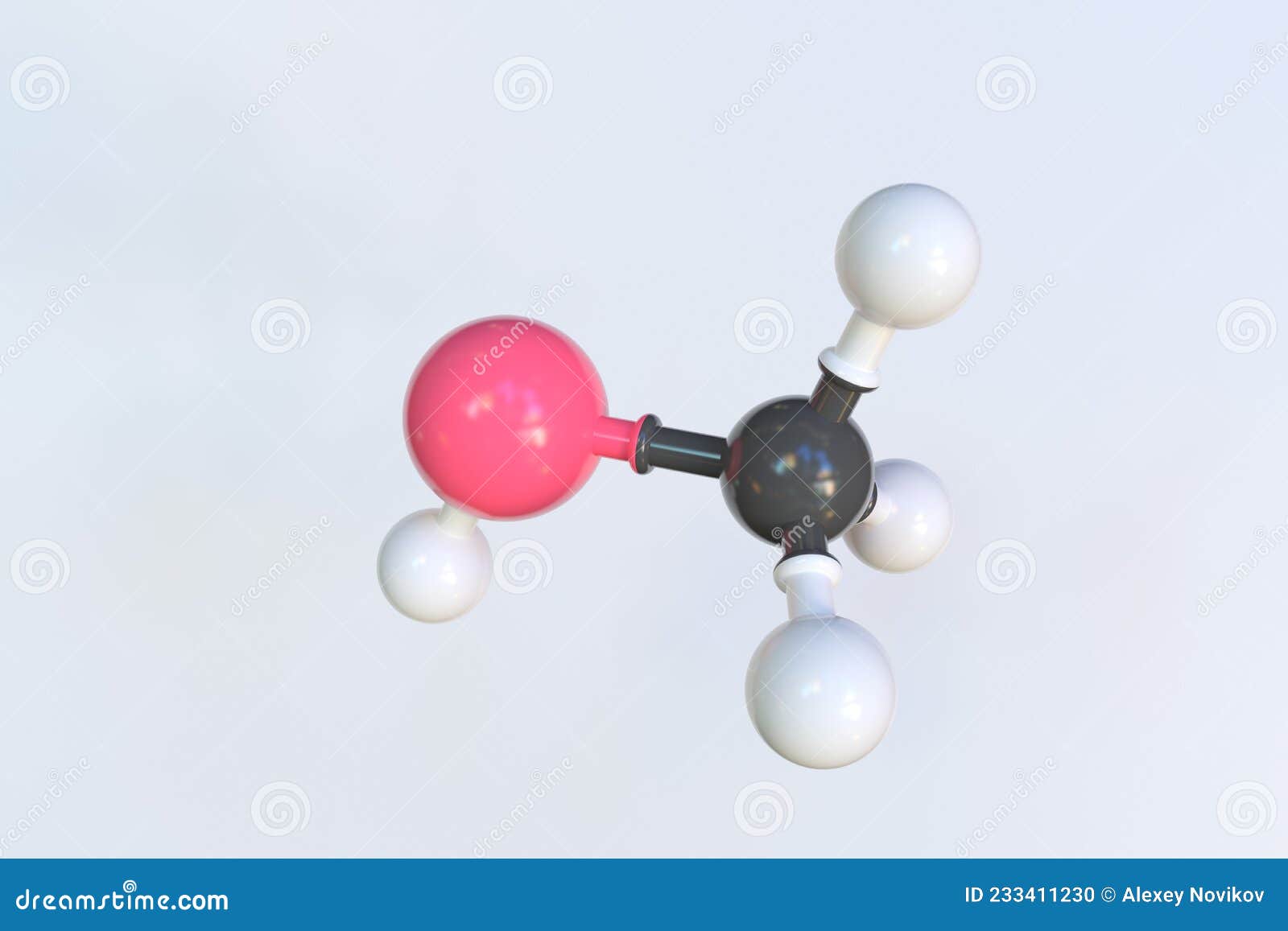 Methanol Molecule, Scientific Molecular Model, Looping 3d Animation ...
