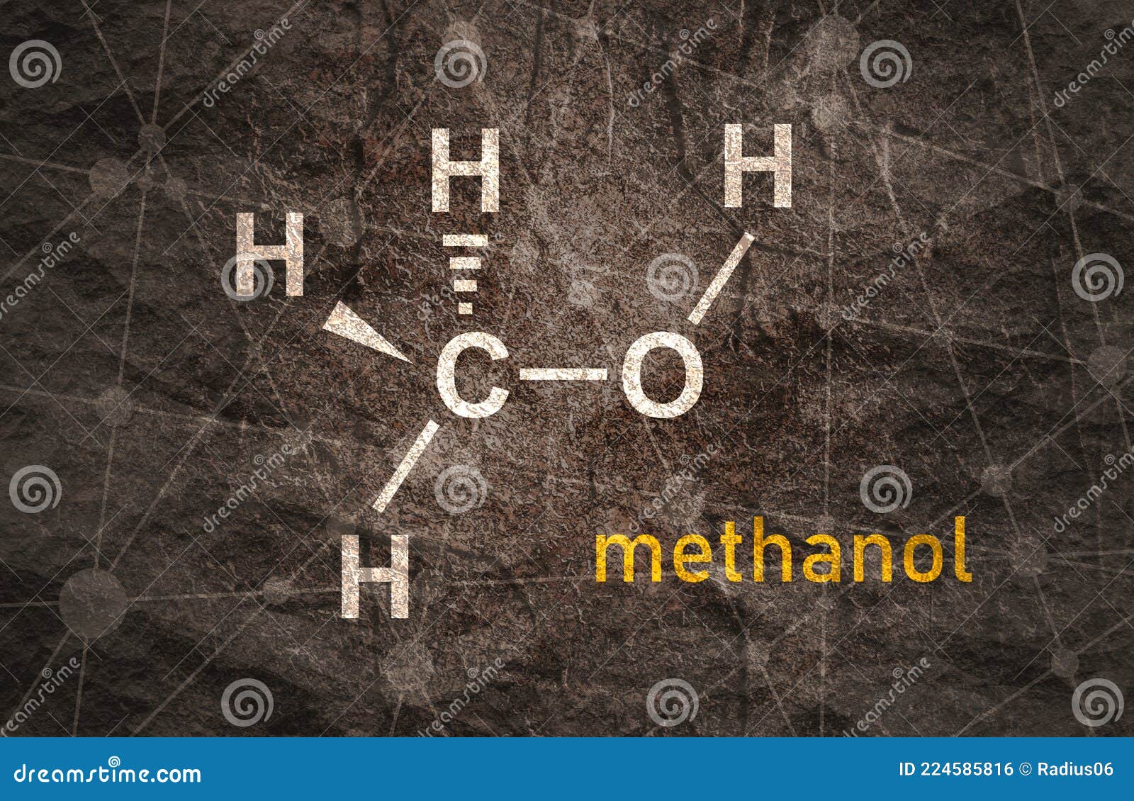 Formula of Methanol. Concept of Medicine and Industry Stock ...