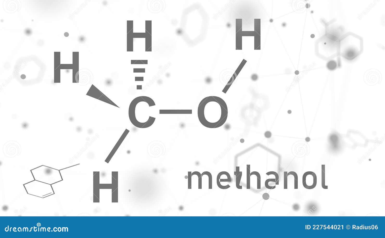 Formula of Methanol. Concept of Medicine and Industry Stock ...