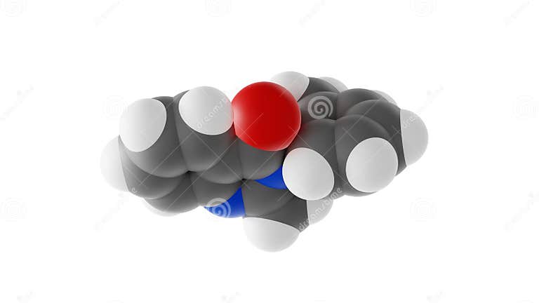 Methaqualone Molecule, Hypnotic Sedative Molecular Structure, Isolated ...