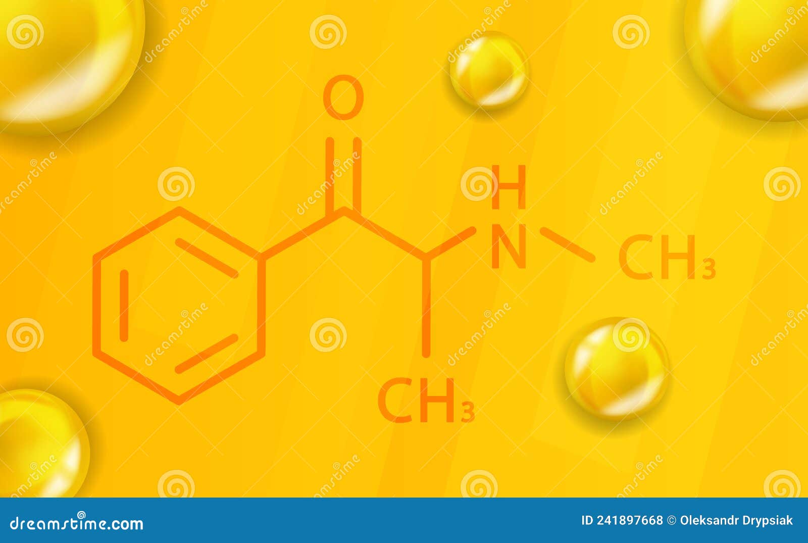 Methcathinone Chemical Formula. Methcathinone 3D Realistic Chemical ...