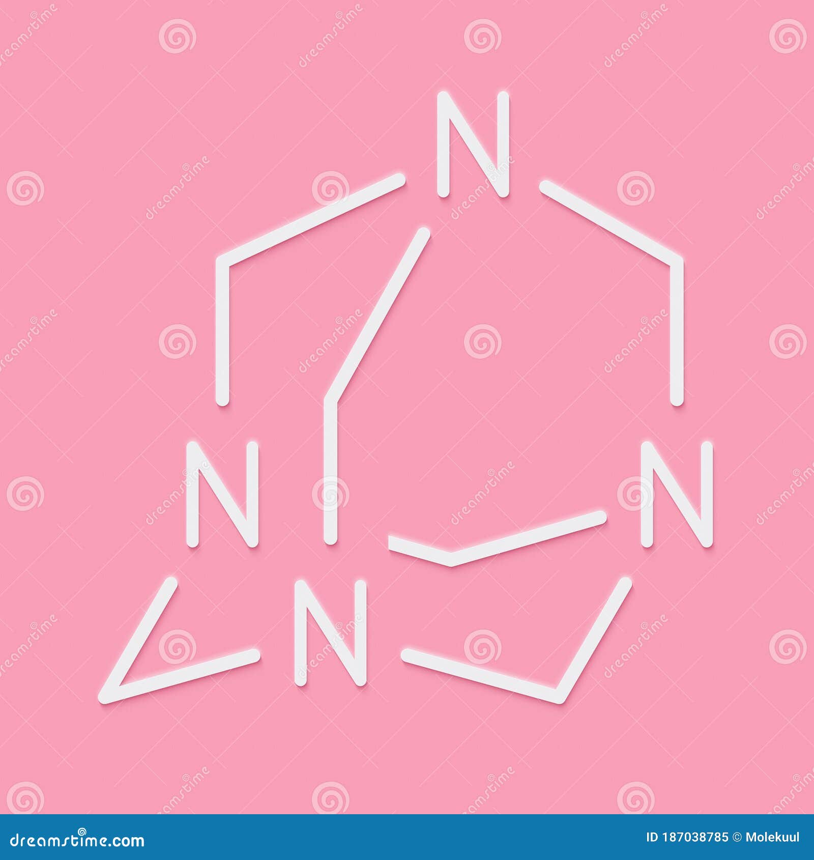 Hexamethylenetetramine (methenamine) Molecule. Medically Used To Treat ...