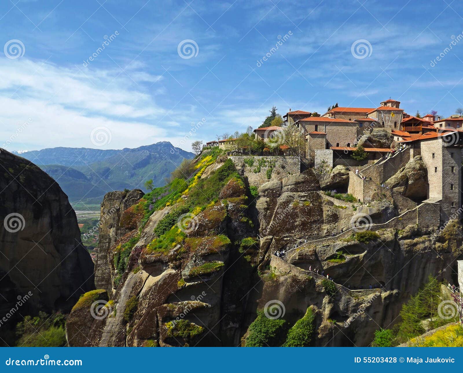 Metheora, Greece stock photo. Image of stones, ortodox - 55203428