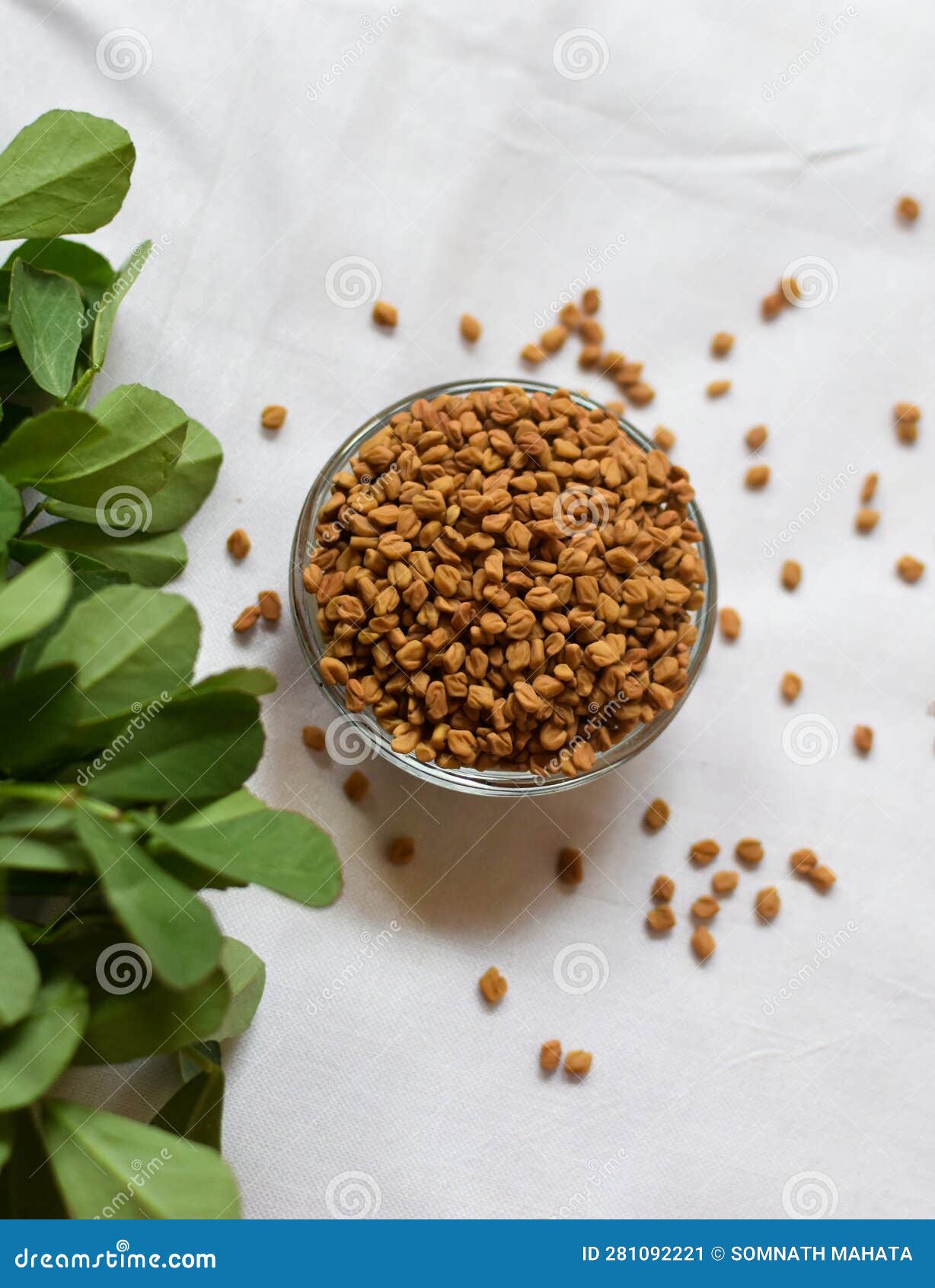 Methi or Fenugreek Seeds in a Bowl and in the Background are Methi ...