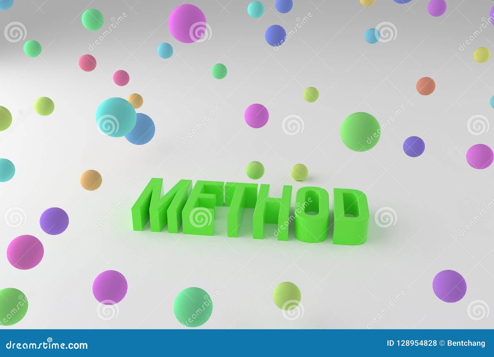 Method, Business Conceptual Colorful 3D Rendered Words. Title, Web ...