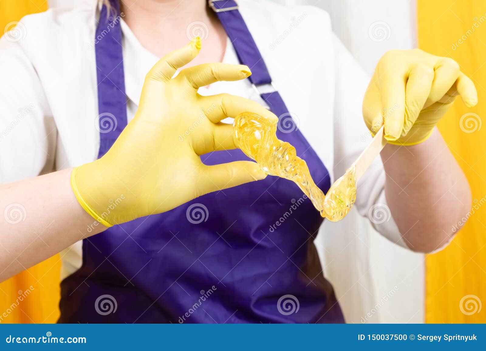 The Process of Removing Hair with Sugar Paste for Sugaring from the ...