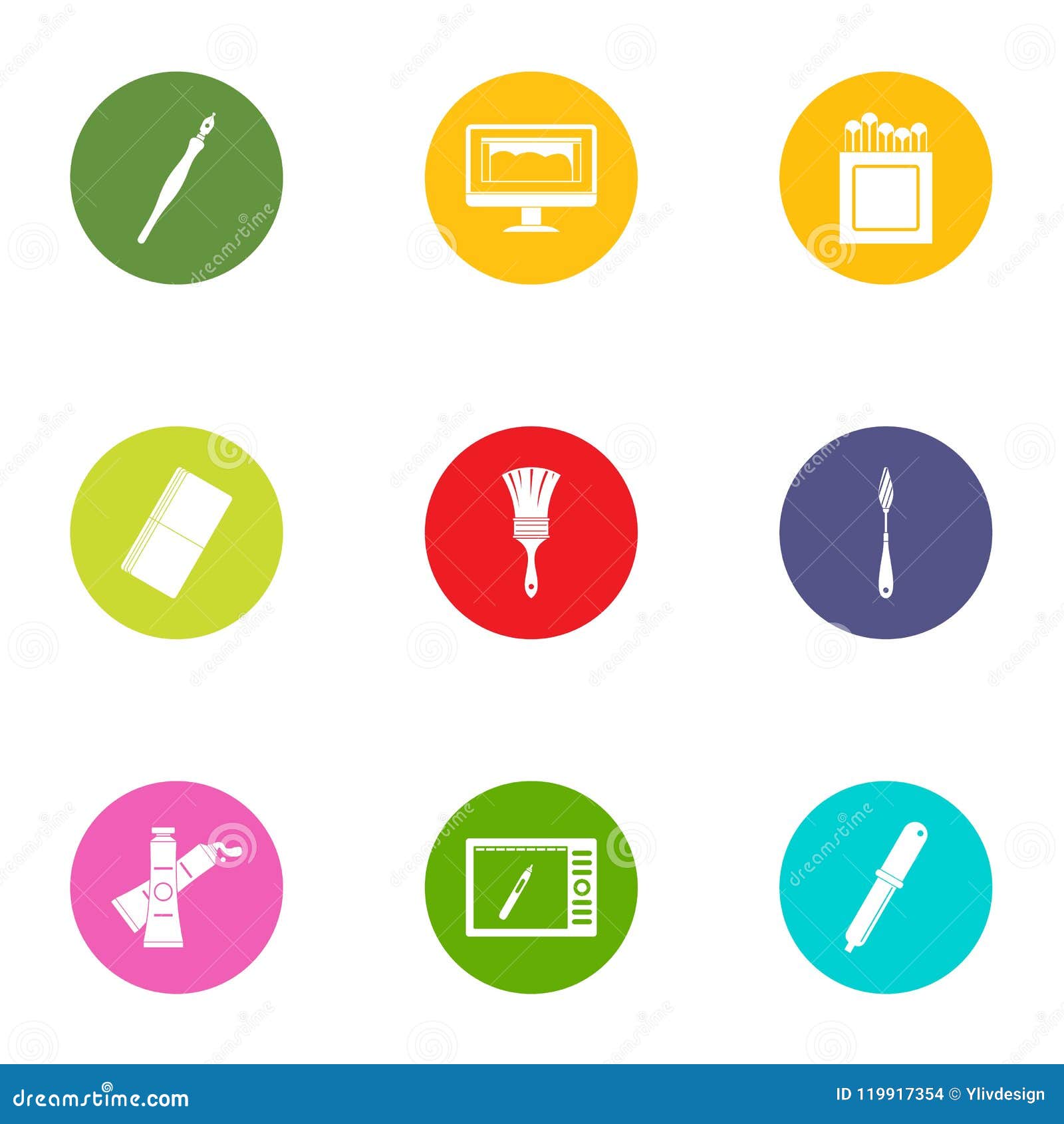 Method Icons Set, Flat Style Stock Vector - Illustration of method ...