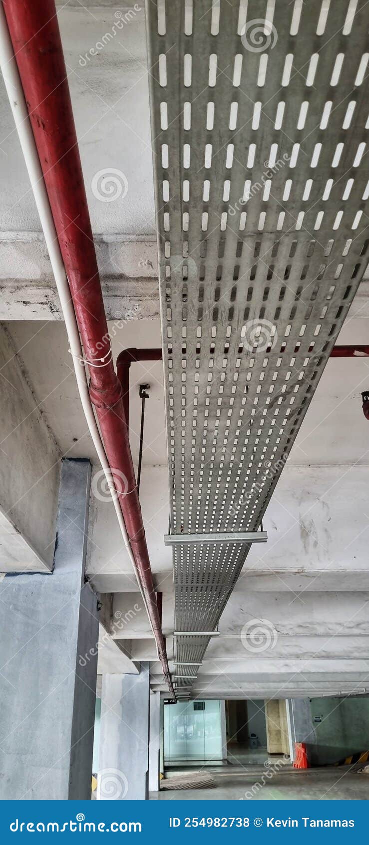 Cable Tray and Hydrant Pipe in the Building. Stock Photo - Image of ...
