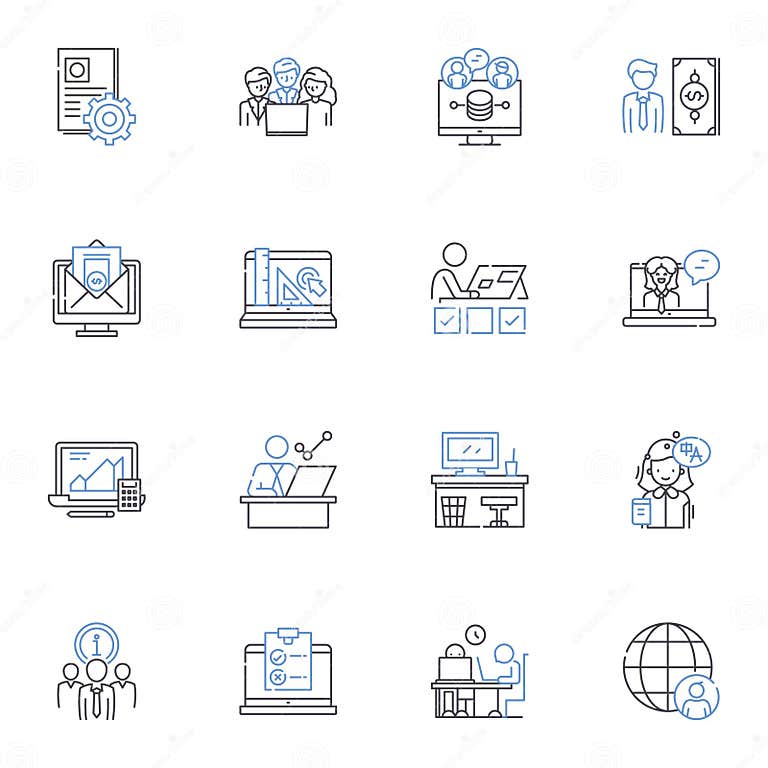 Method Line Icons Collection. Approach, Technique, Strategy, System, Process, Framework ...