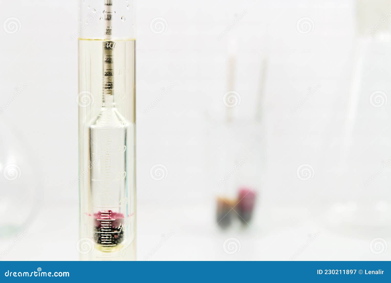 Method for Measuring Liquid Density of Densimeter Stock Image - Image ...