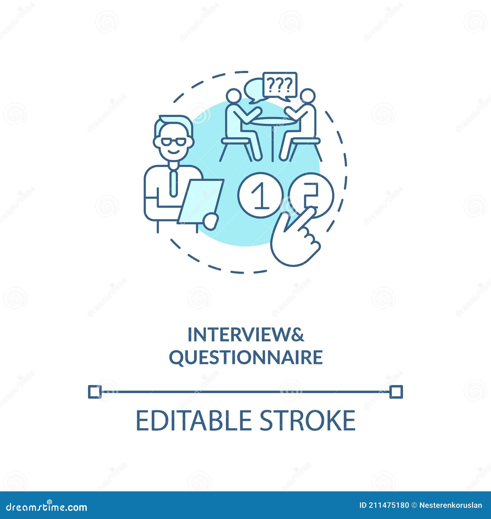 Method of Qualitative Research Concept Icon Stock Vector - Illustration ...