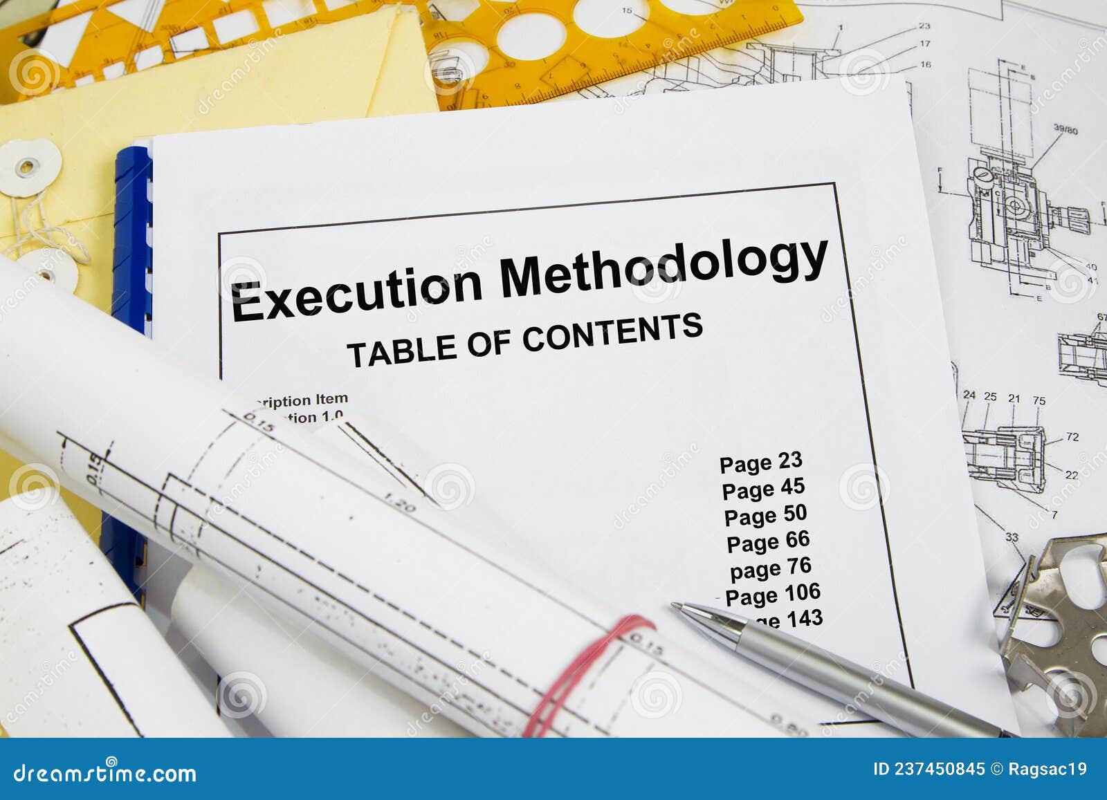 Method of Statement with Contents Stock Image - Image of concept, plan ...