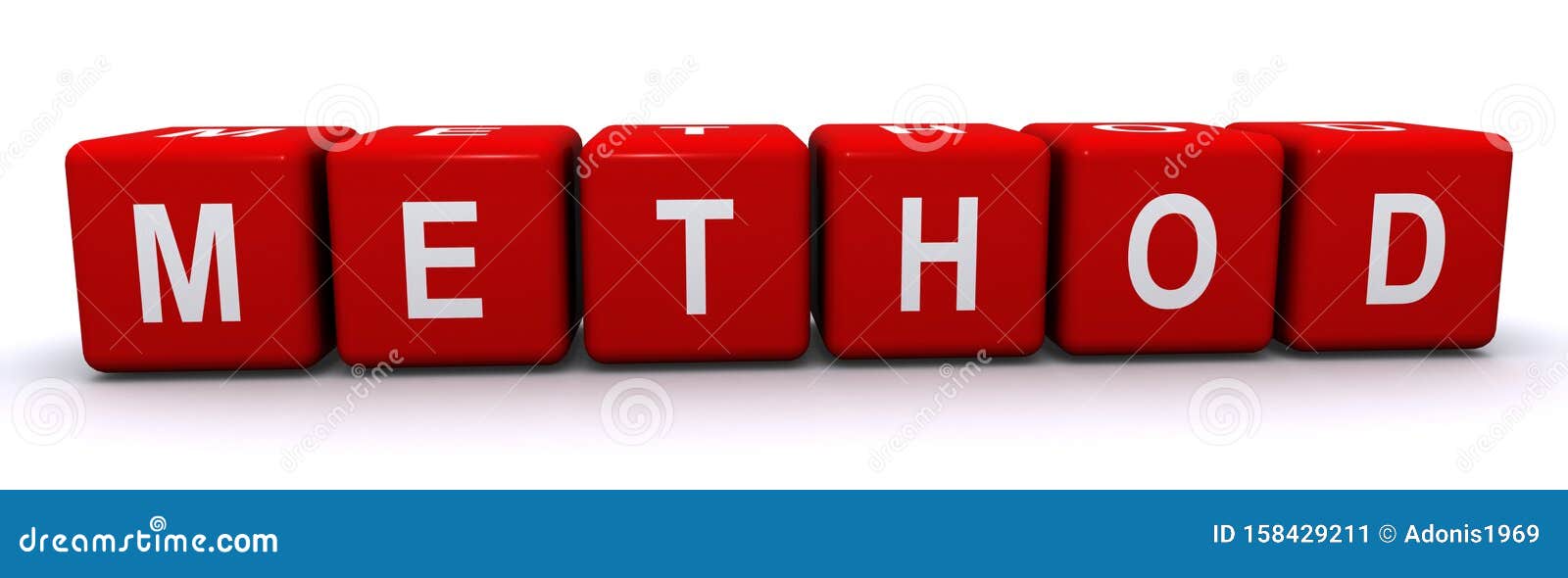 Method word cube on white stock illustration. Illustration of practice ...