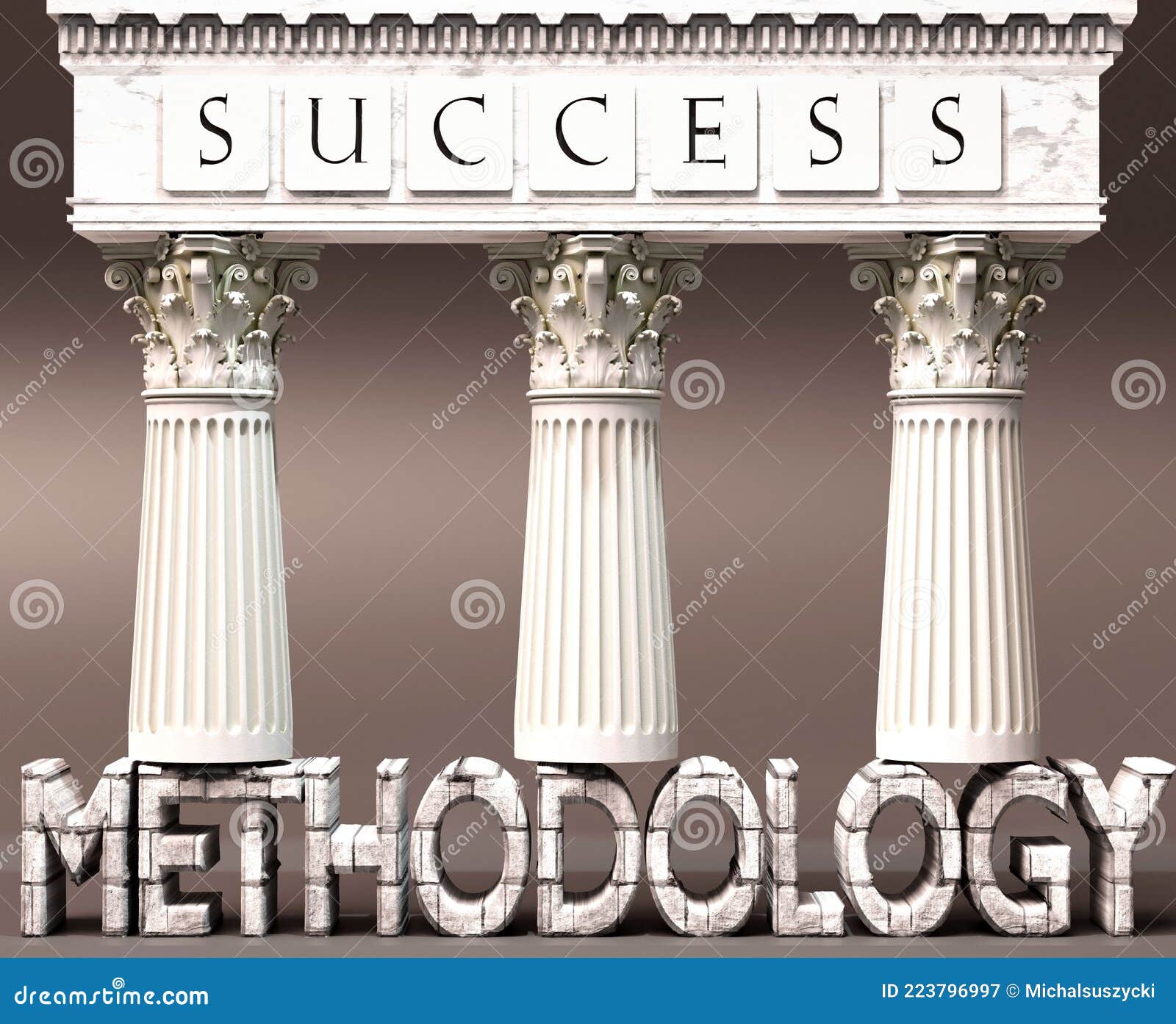 Methodology As a Foundation of Success - Symbolized by Pillars of ...