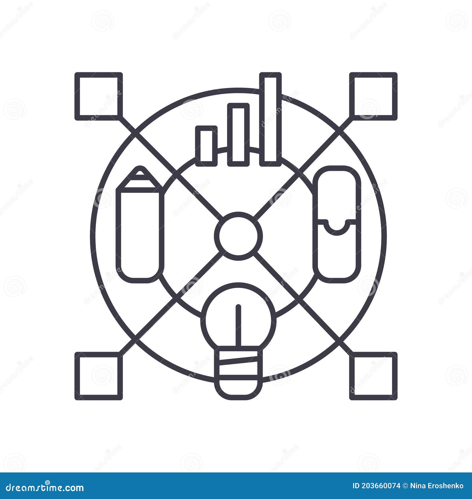 Methodology Icon, Linear Isolated Illustration, Thin Line Vector, Web ...