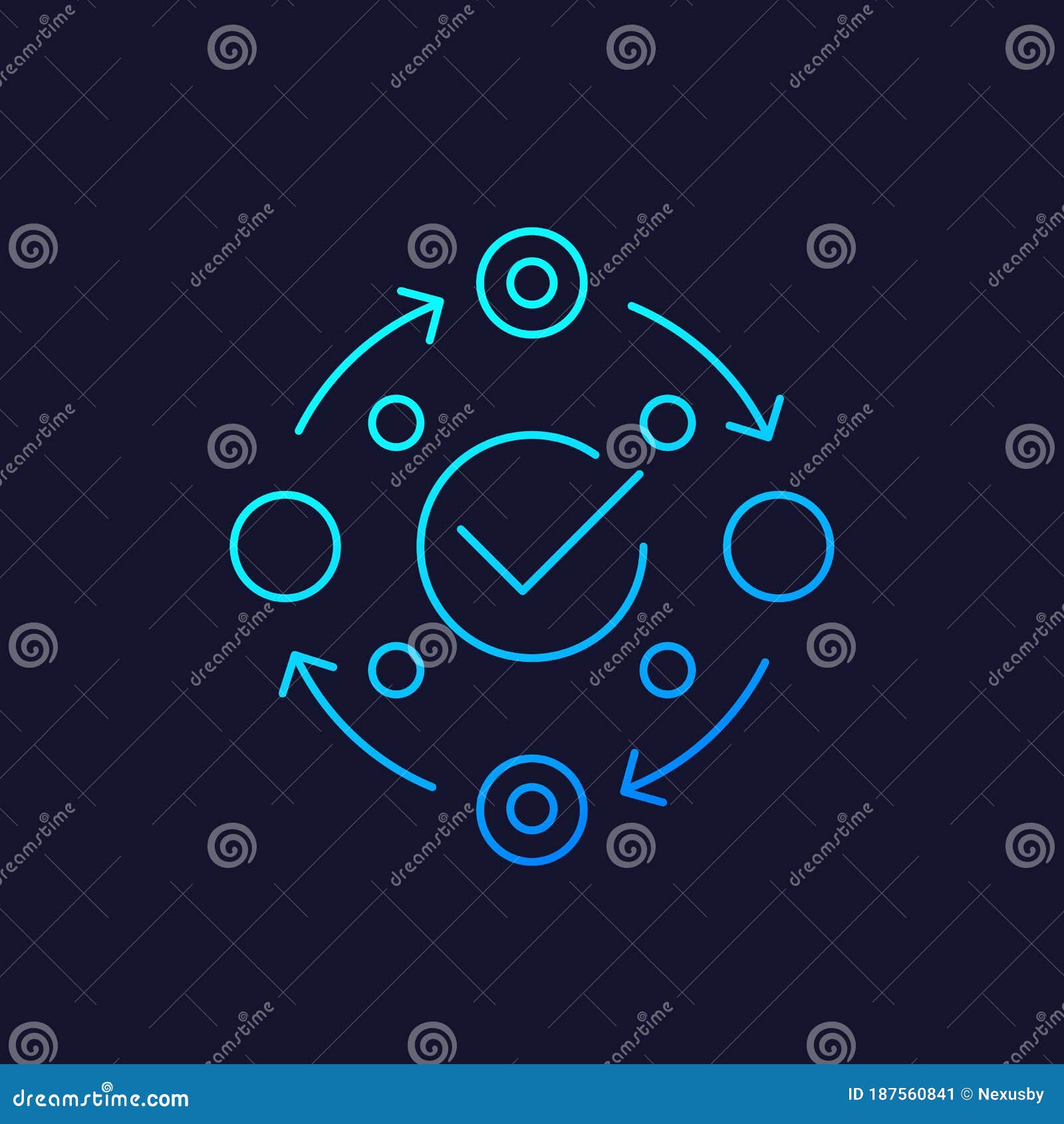 Methodology Icon, Linear Vector Design Stock Vector - Illustration of ...