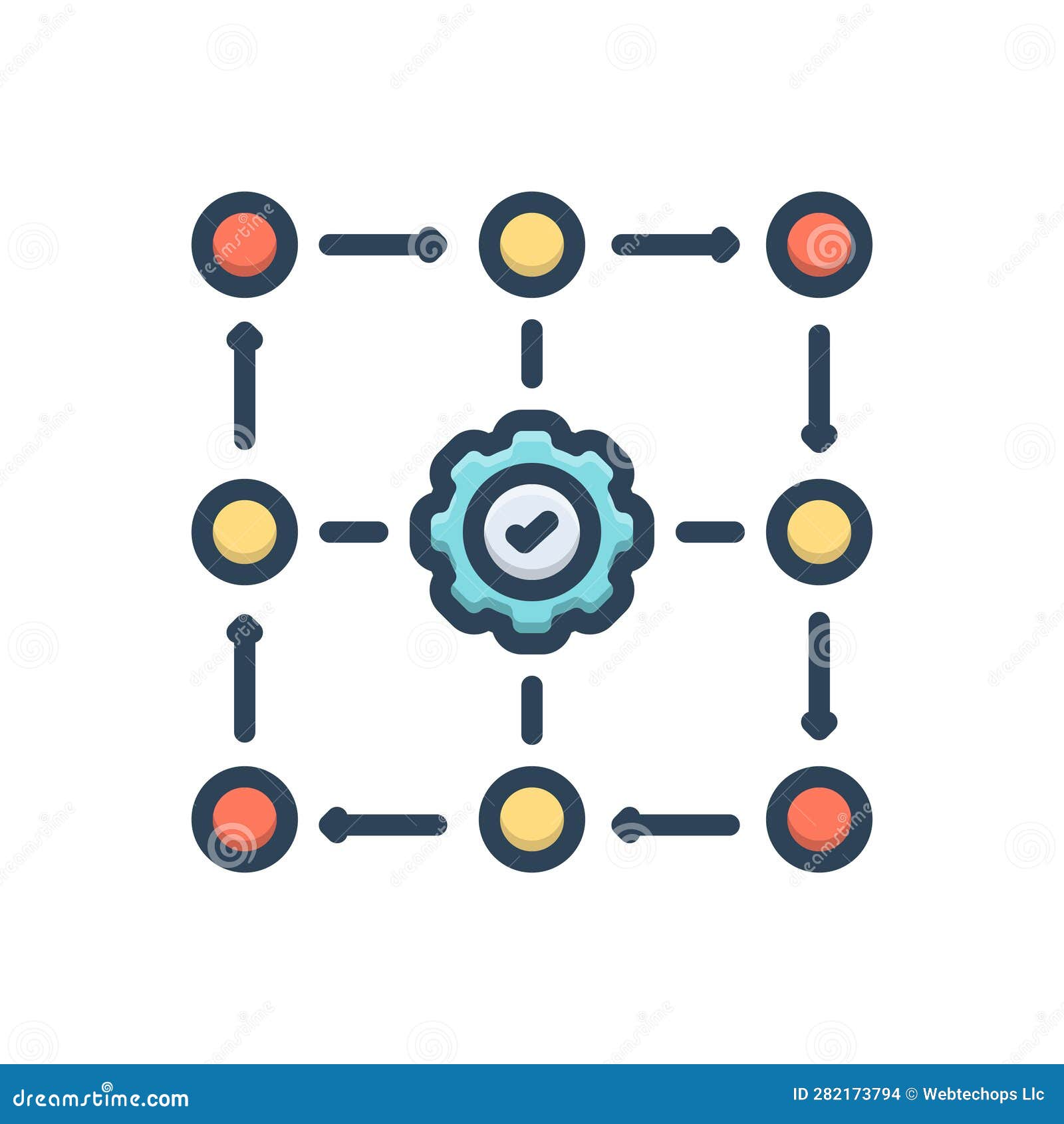 Color Illustration Icon for Methodology, Modus Operandi and Cycle Stock ...
