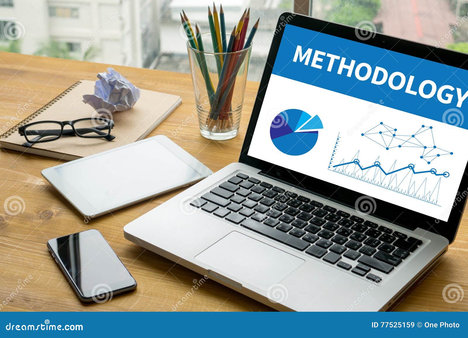 METHODOLOGY stock image. Image of office, plan, binder - 77525159