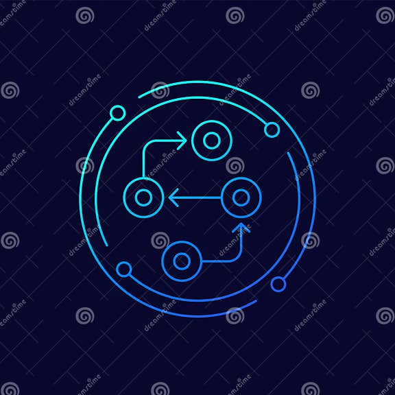 Methodology Line Icon for Web Stock Vector - Illustration of test ...