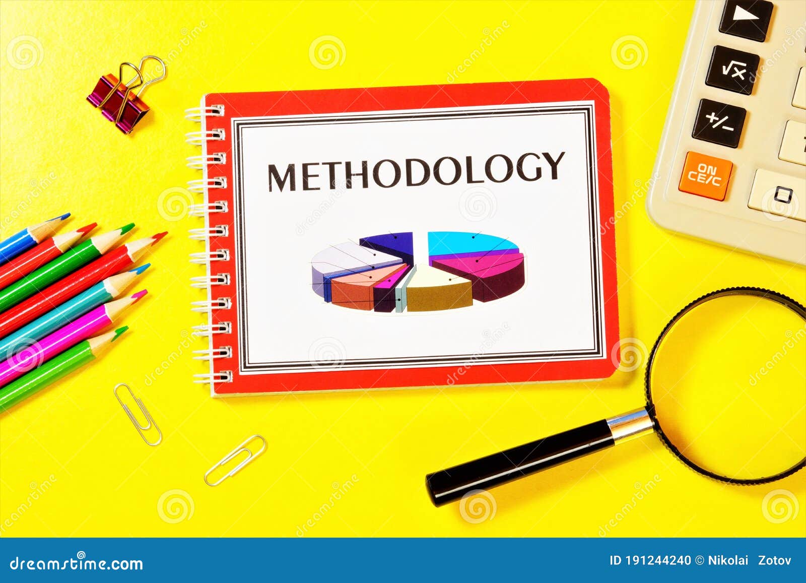 Methodology-writing the Text in the Research Notebook. Stock Photo ...
