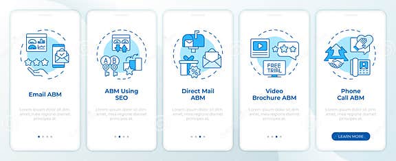 Methods of Abm Blue Onboarding Mobile App Screen Stock Illustration ...