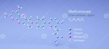 Methotrexate Molecule, Molecular Structures, Antineoplastic Agents, 3d ...