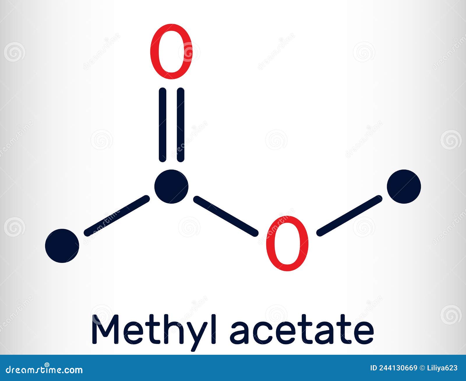 Methyl Acetate, Methyl Ethanoate Molecule. it is Acetate Ester, Solvent ...