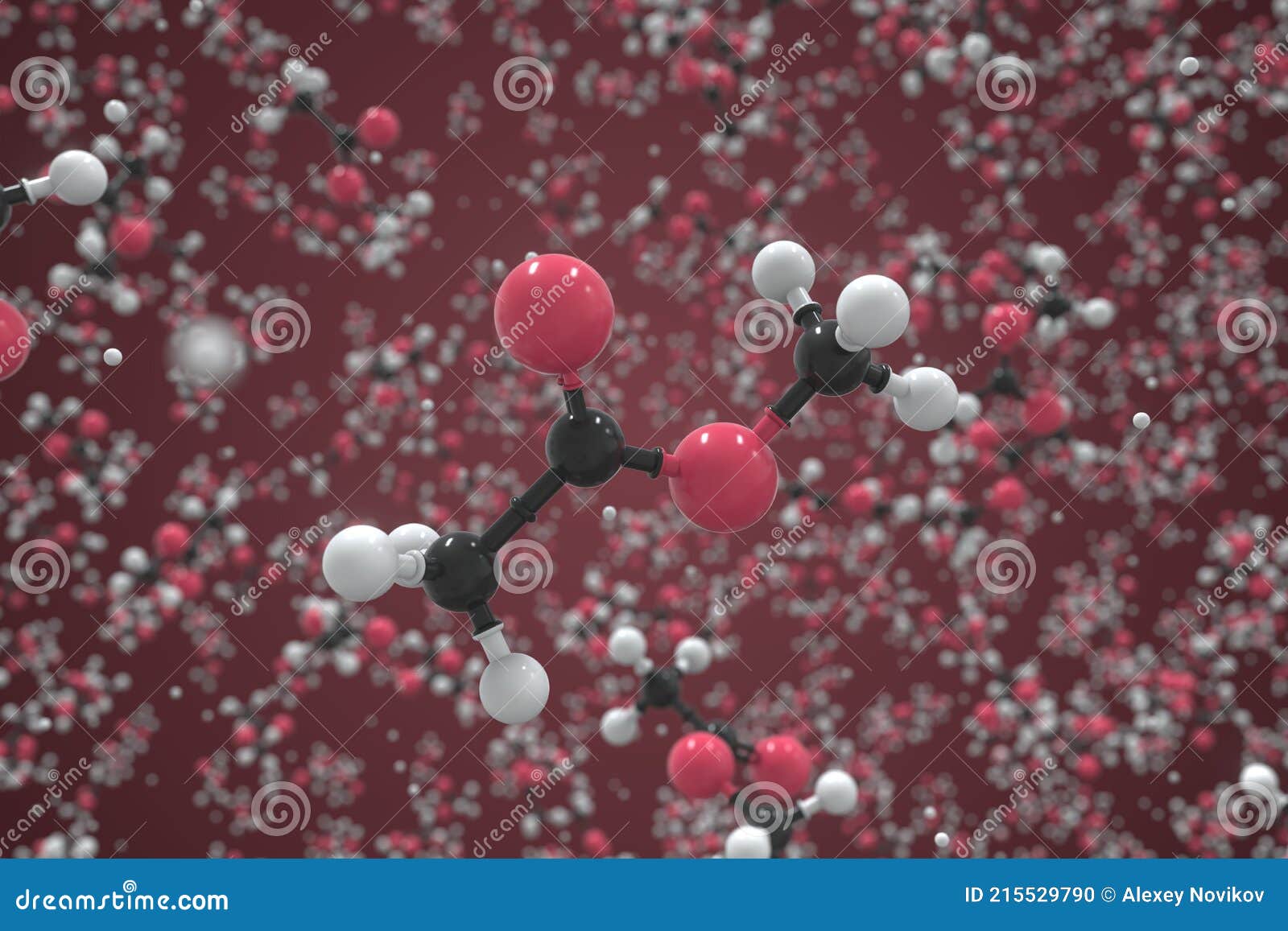 Methyl Acetate Molecule, Scientific Molecular Model, 3d Rendering Stock ...
