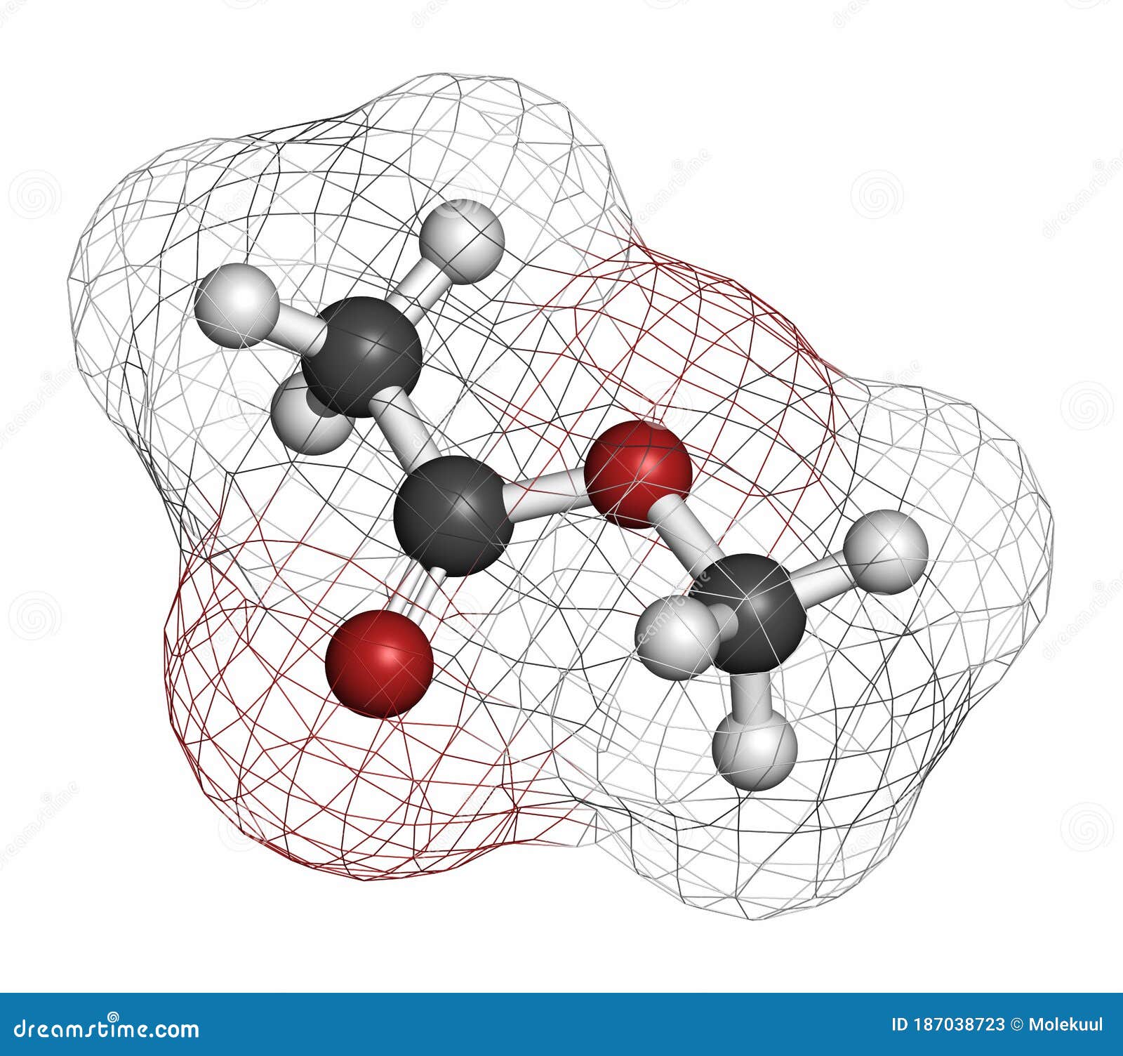 Methyl Acetate Solvent Molecule. Skeletal Formula.. Cartoon Vector ...