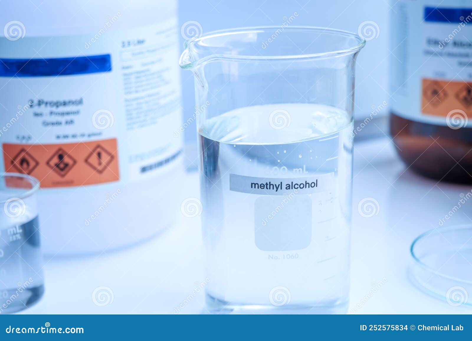 Methyl Alcohol, a Flammable Chemical in a Laboratory Stock Photo ...