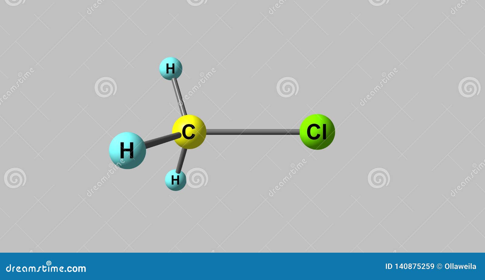 Methyl Chloride Molecular Structure Isolated on Grey Stock Illustration ...