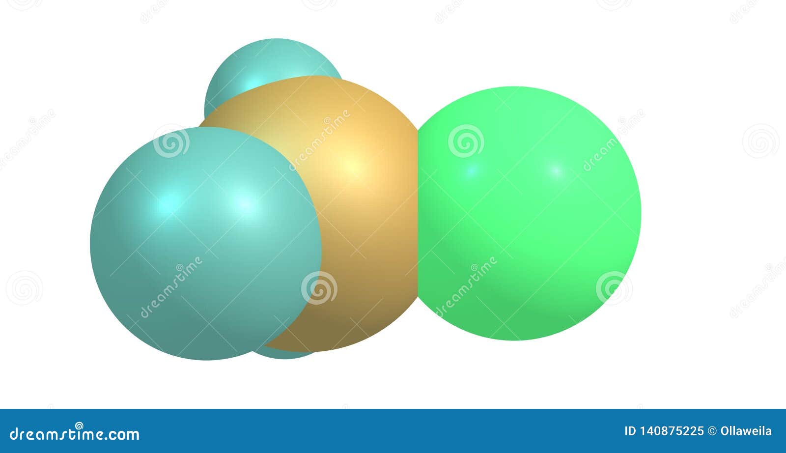 Methyl Chloride Molecular Structure Isolated on White Stock ...