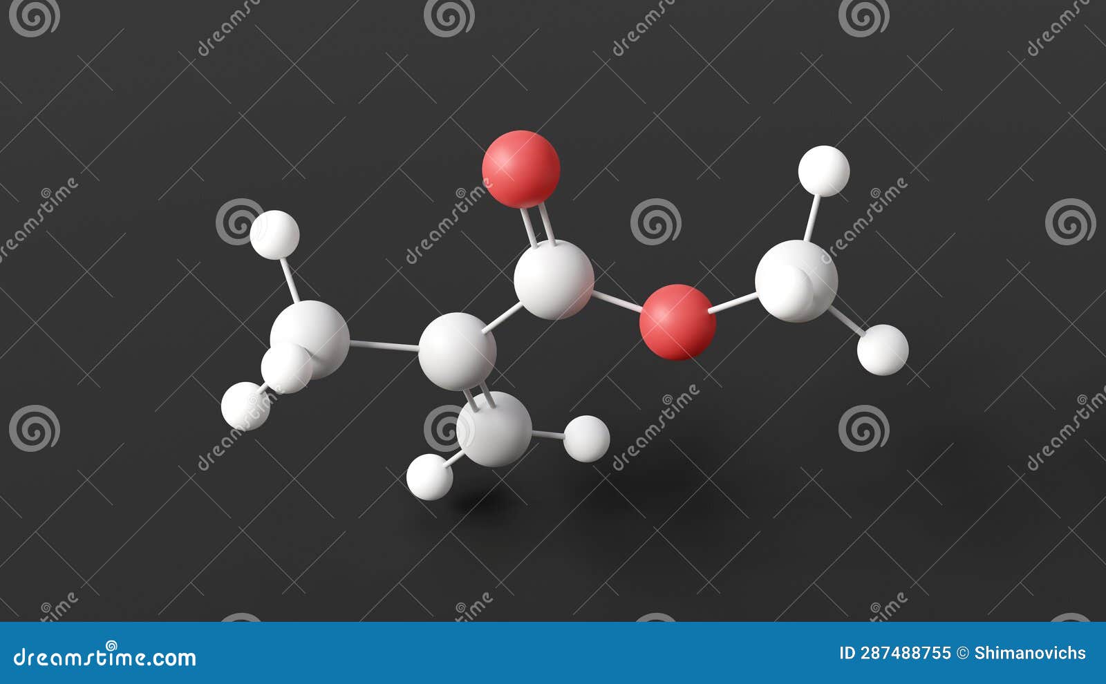 Methyl Methacrylate Molecule, Molecular Structure, Methacrylate Esters ...