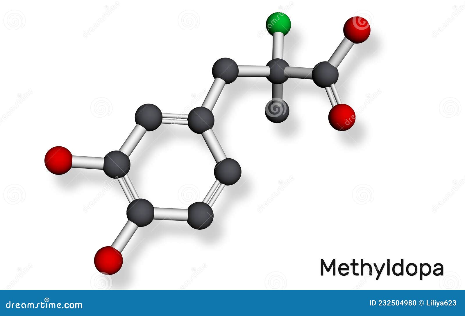 Methyldopa Molecule. Antihypertensive, Antihypertensive, Sympatholytic ...