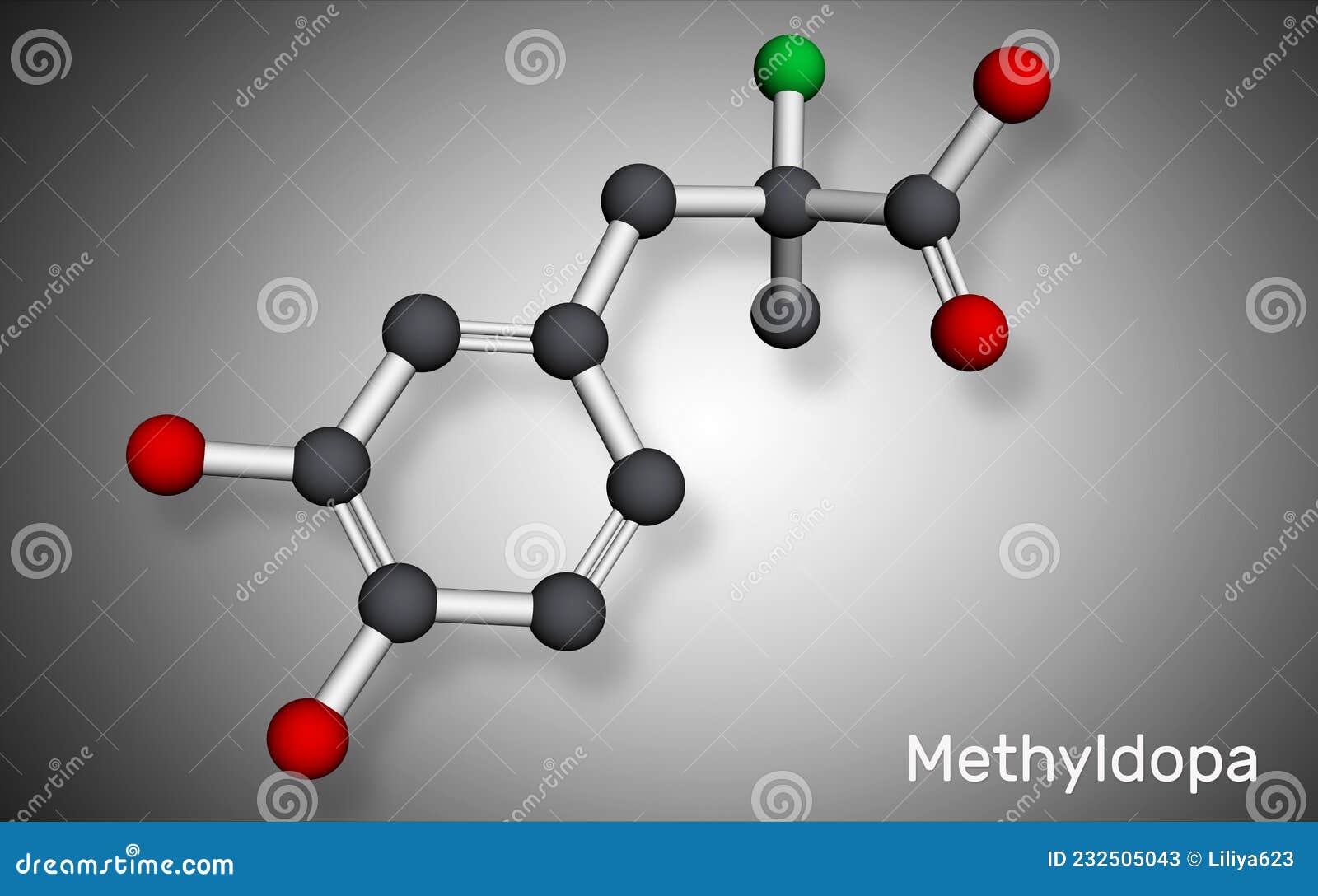 Methyldopa Molecule. Antihypertensive, Antihypertensive, Sympatholytic ...