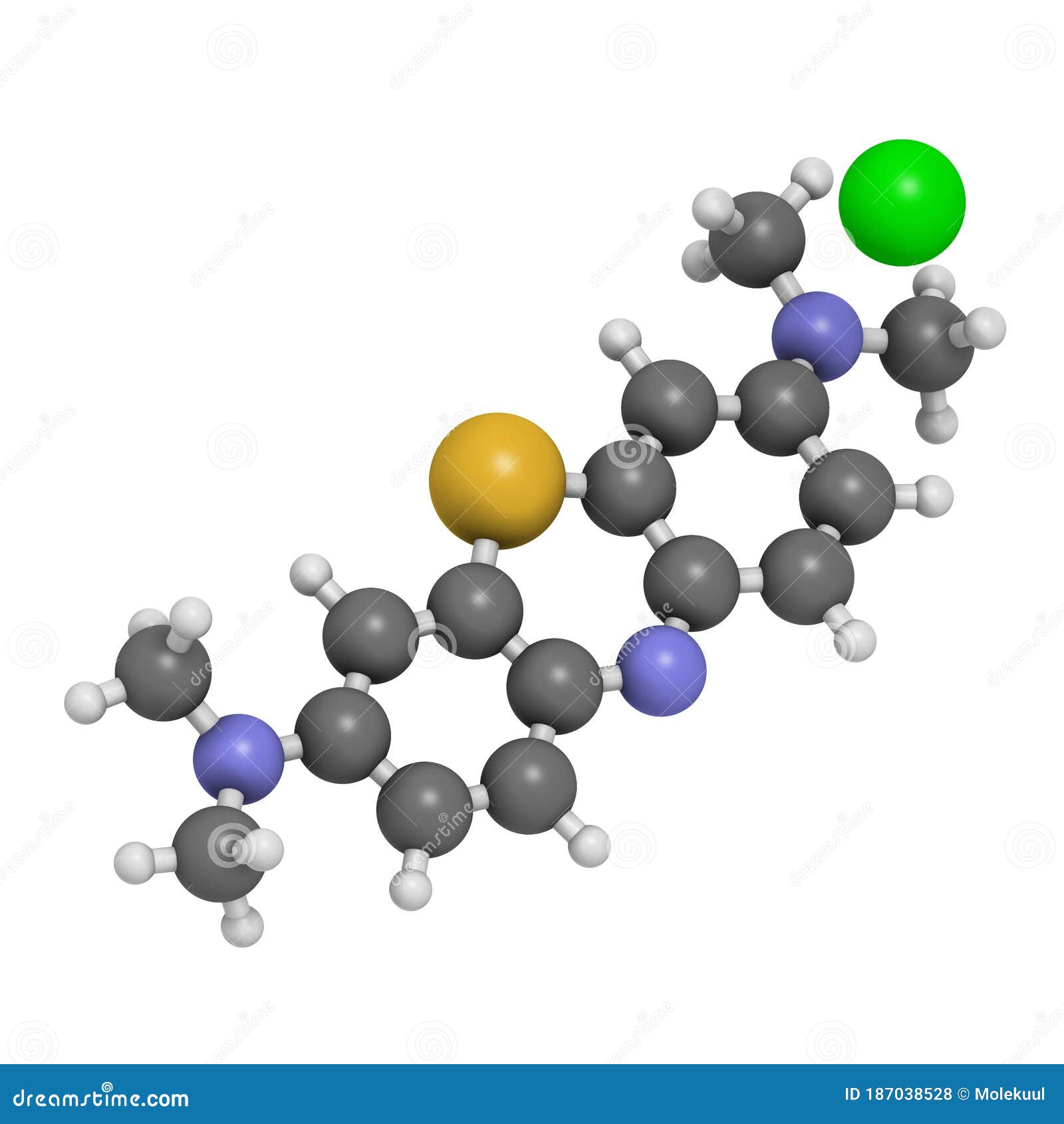 Methylene Blue (methylthionium Chloride) Dye Molecule Stock ...