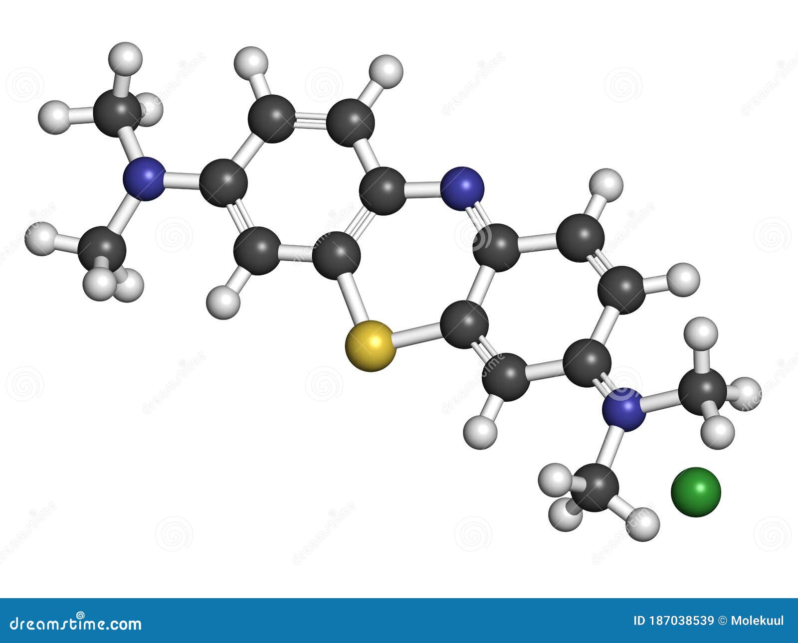 Methylene Blue (methylthionium Chloride) Dye Molecule Stock ...