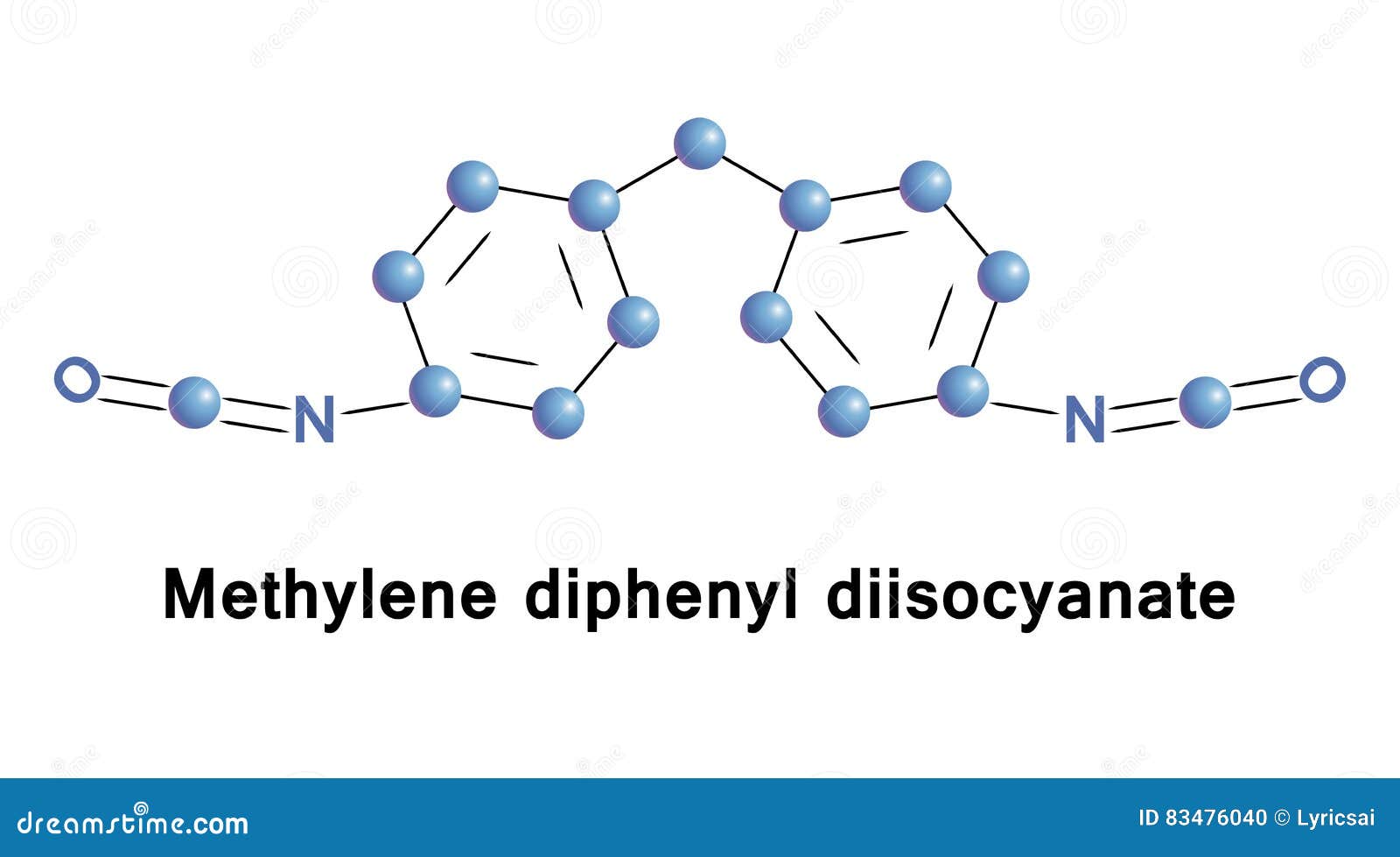 Methylene Diphenyl Diisocyanate Stock Vector - Illustration of oxygen ...