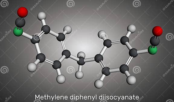 Methylene Diphenyl Diisocyanate, MDI Molecule. it is Core Component in ...