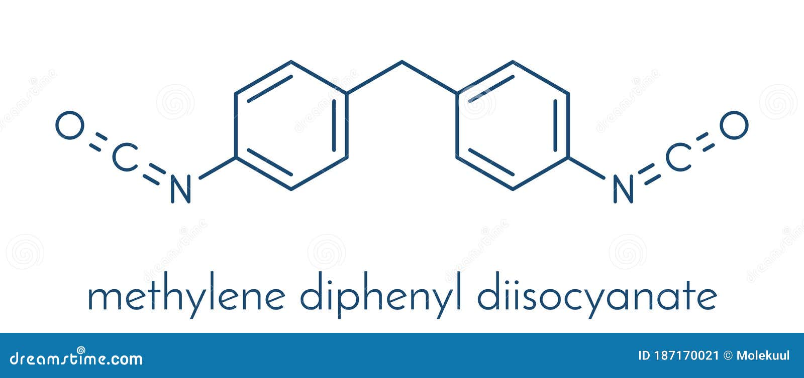 Methylene Diphenyl Diisocyanate Molecule MDI, Polyurethane PU Building ...