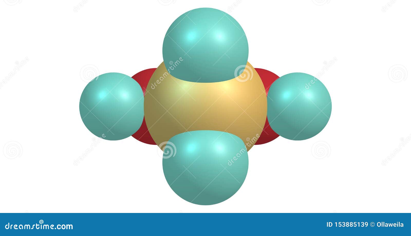 Methylene Glycol Molecular Structure Isolated on White Stock ...