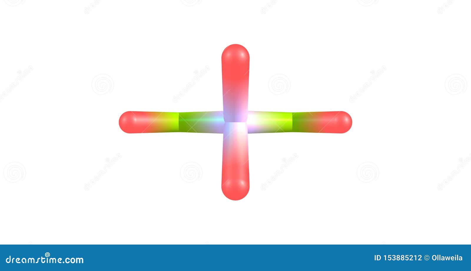 Methylene Glycol Molecular Structure Isolated on White Stock ...