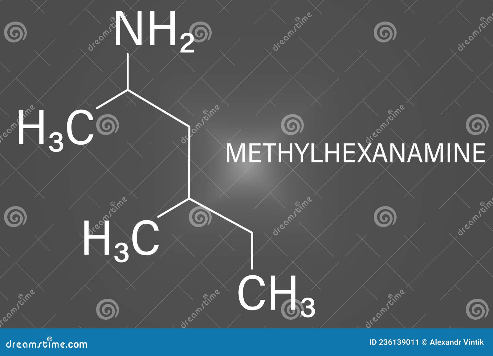 Methylhexanamine or Dimethylamylamine, DMAA Stimulant Molecule ...