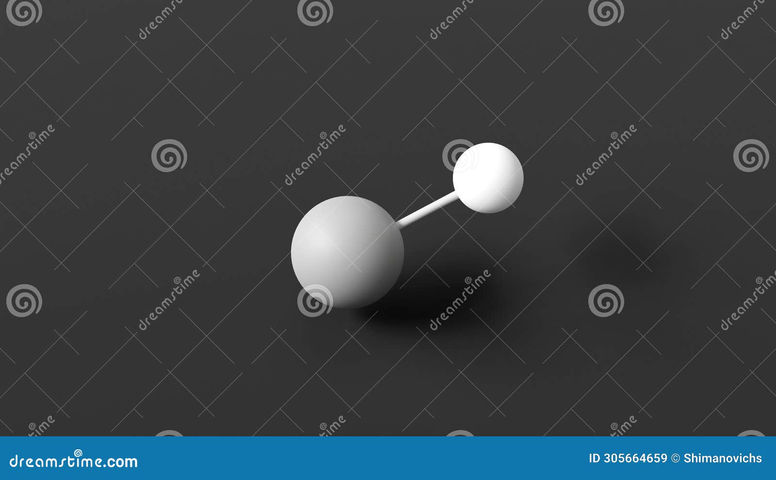 Methylidyne Radical Molecular Structure, Radical, Ball and Stick 3d ...