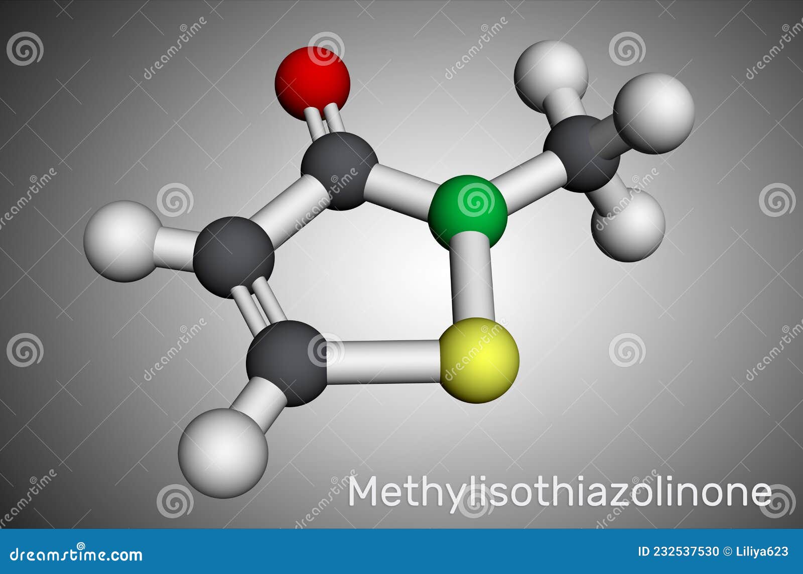 Methylisothiazolinone, MIT, MI Molecule. it is Preservative, Powerful ...