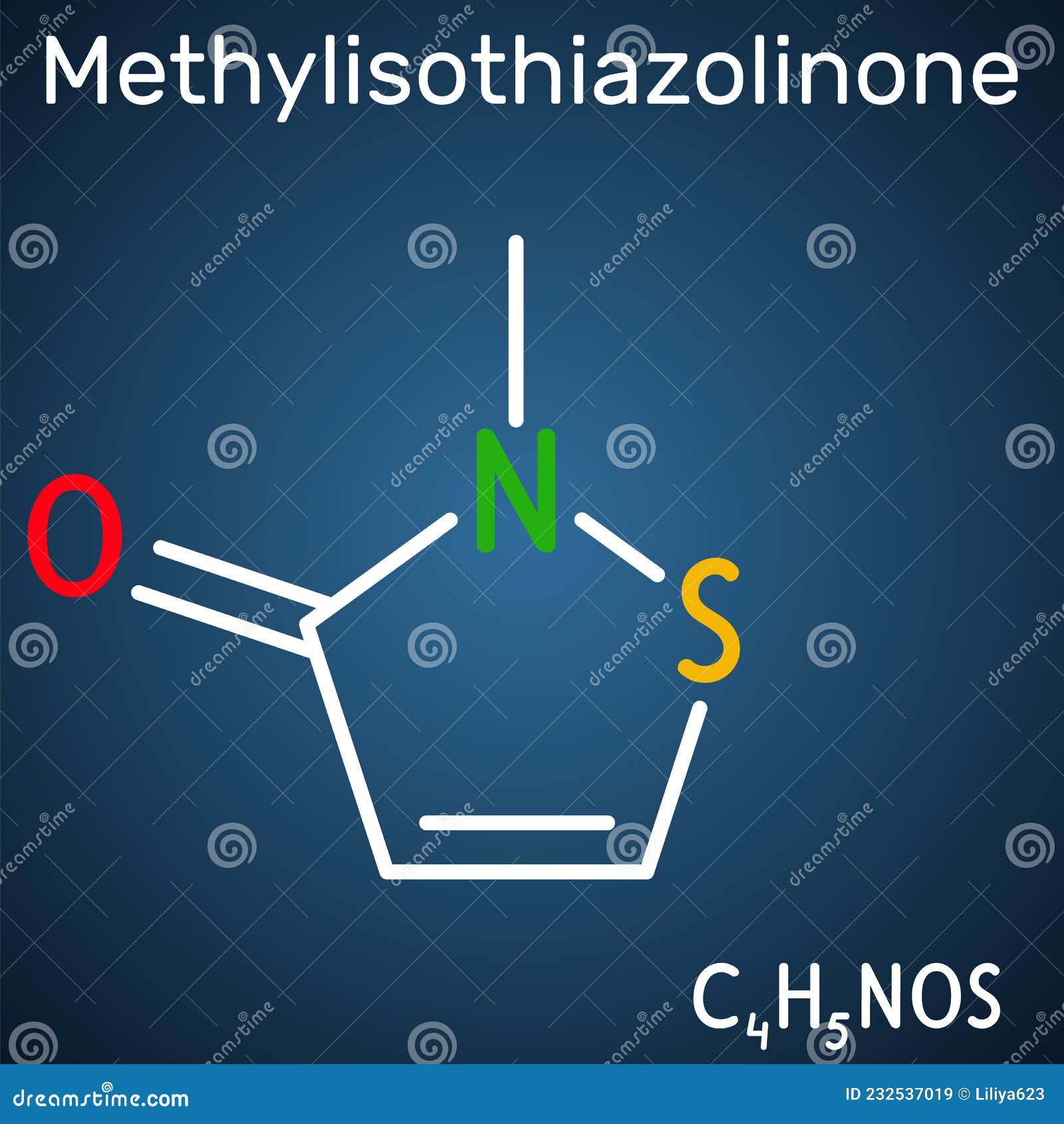 Methylisothiazolinone, MIT, MI Molecule. it is Preservative, Powerful ...