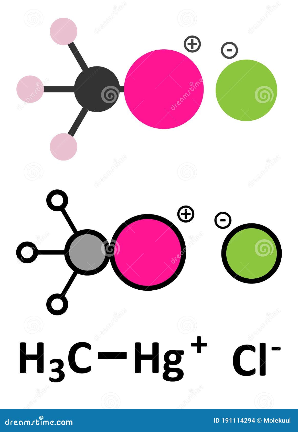 Methylmercury Cation, Chloride Salt. Environmental Pollutant Stock ...