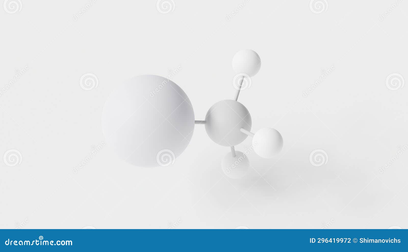 Methylmercury Molecule 3d Molecular Structure Ball And Stick Model