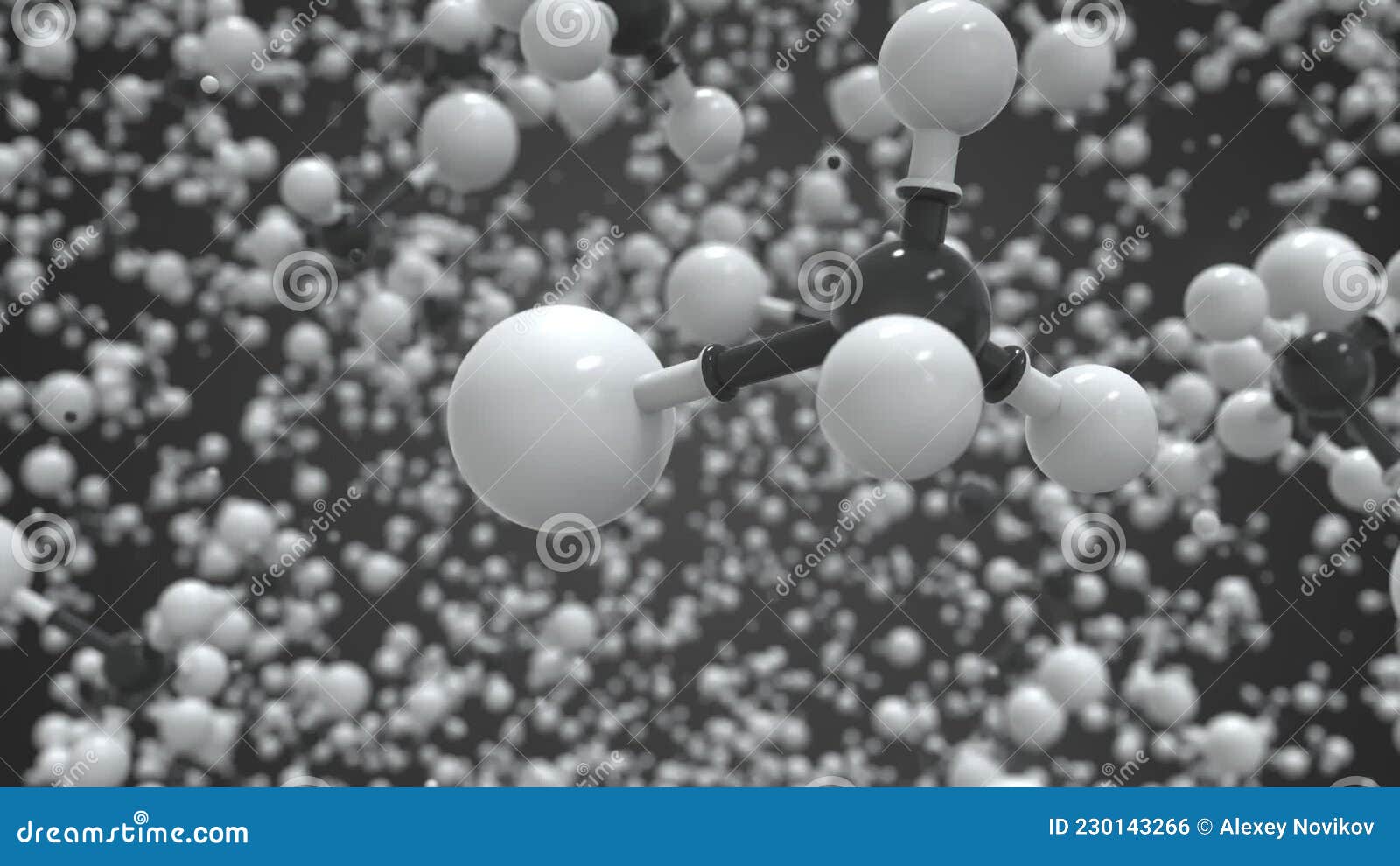 Methylmercury Molecule, Scientific Molecular Model, Looping 3d ...