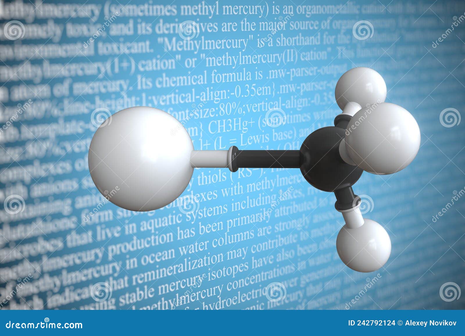 Methylmercury Molecule, Molecular Structures, Methyl Mercury, 3d Model ...